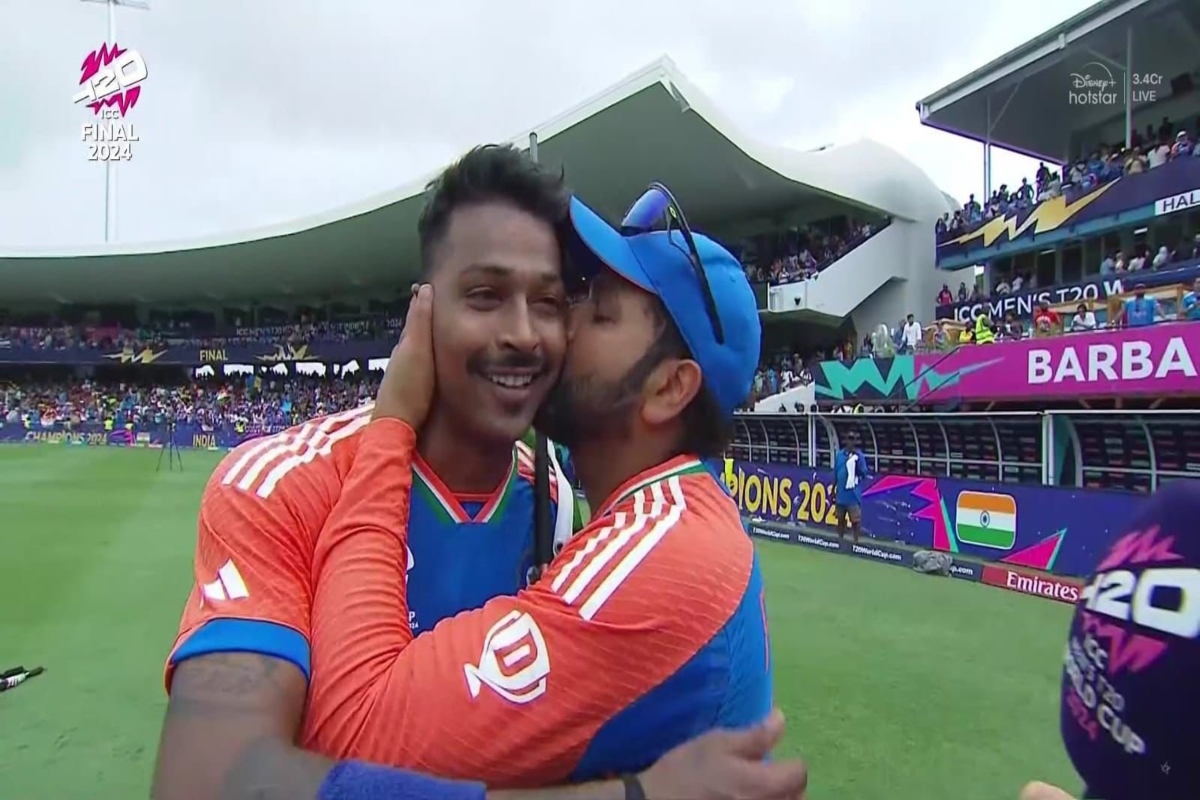 Rohit Sharma, Hardik Pandya's emotional kiss moment melts internet ... Rohit Sharma, Hardik Pandya's emotional kiss moment melts internet ...